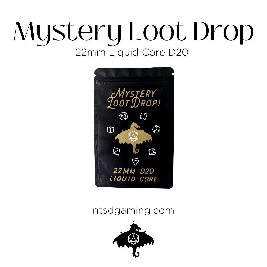 Mystery Loot Drop | Liquid Core | Single 22mm Liquid Core D20 | RPG | D ...