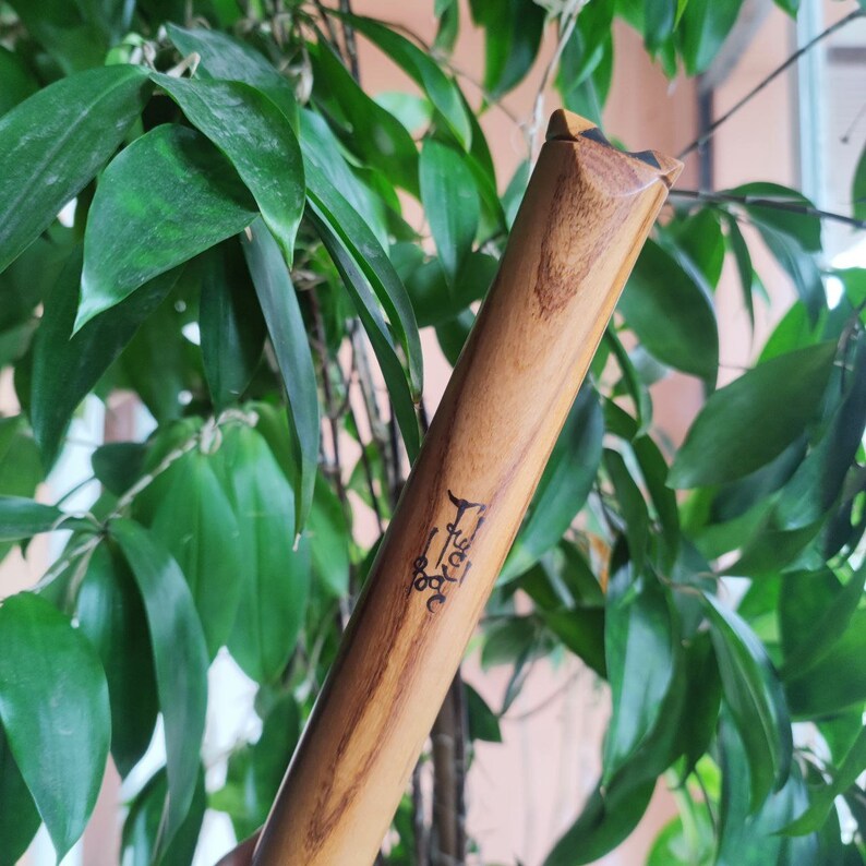 Chittagong Wood Shakuhachi Flute Instrument: 1.8-2.0, 2 Pieces, 5 Holes ...