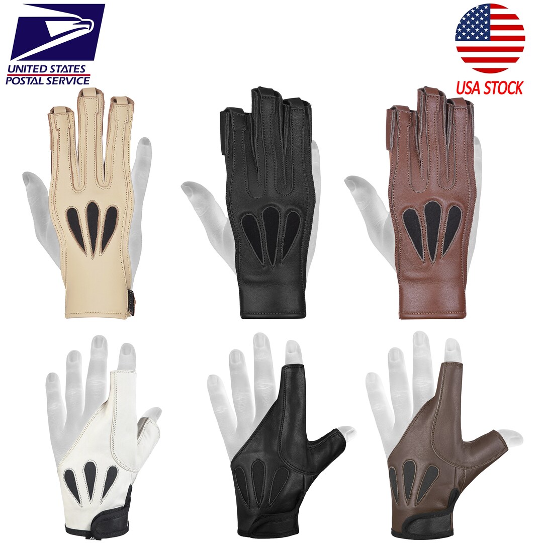 DKZ Leather American Archery 3 Finger Right Hand and American Archery ...
