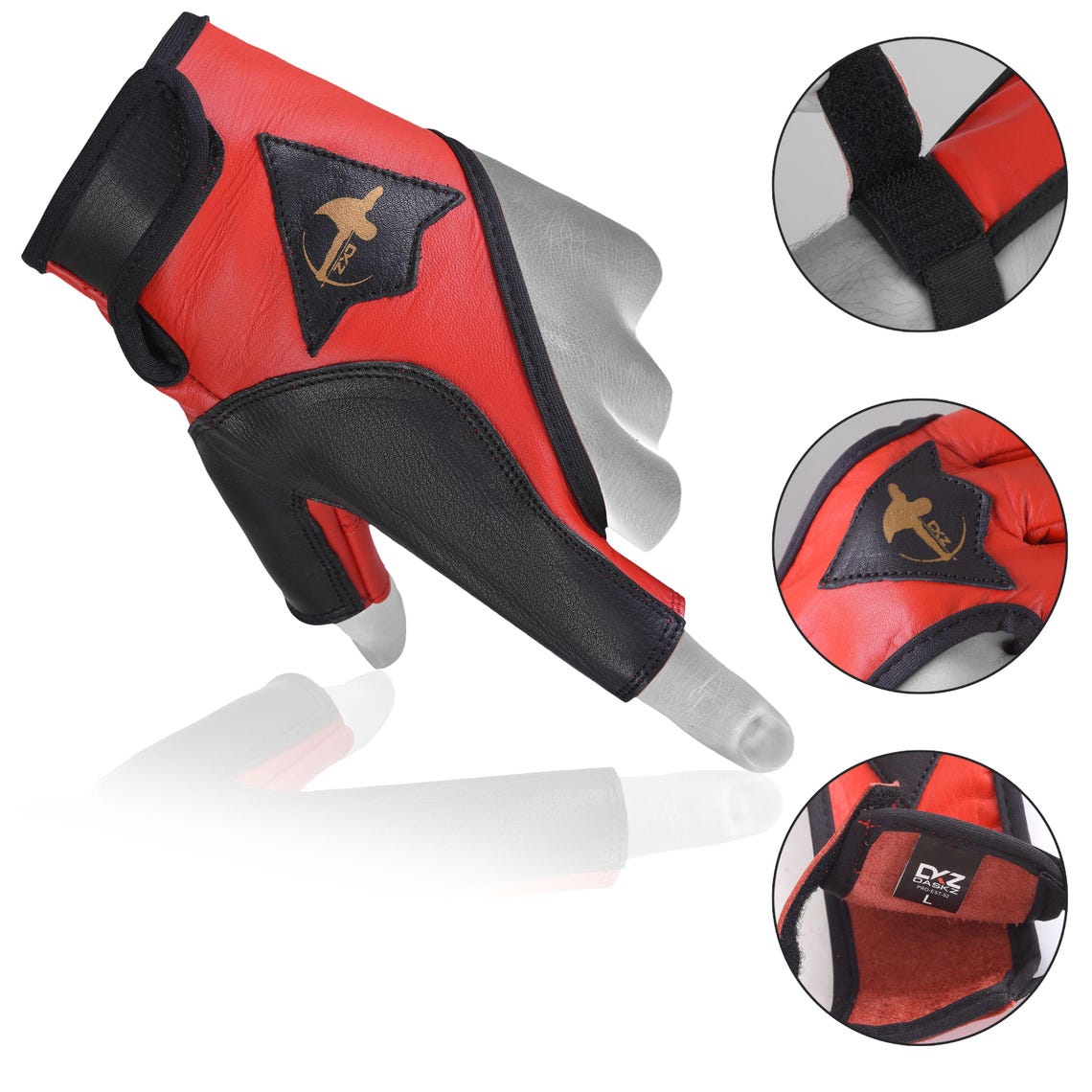 DKZ Leather Archery Bow Glove Left Hand With Red,green,blue(right Hand ...