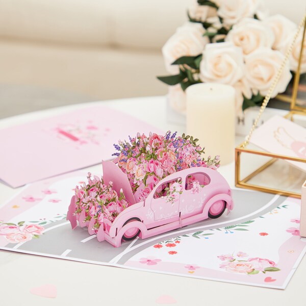 Car Pop up Card Svg - Etsy