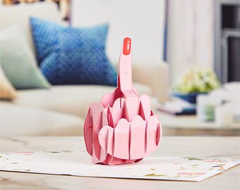 Middle Finger Pop up Card - Etsy UK