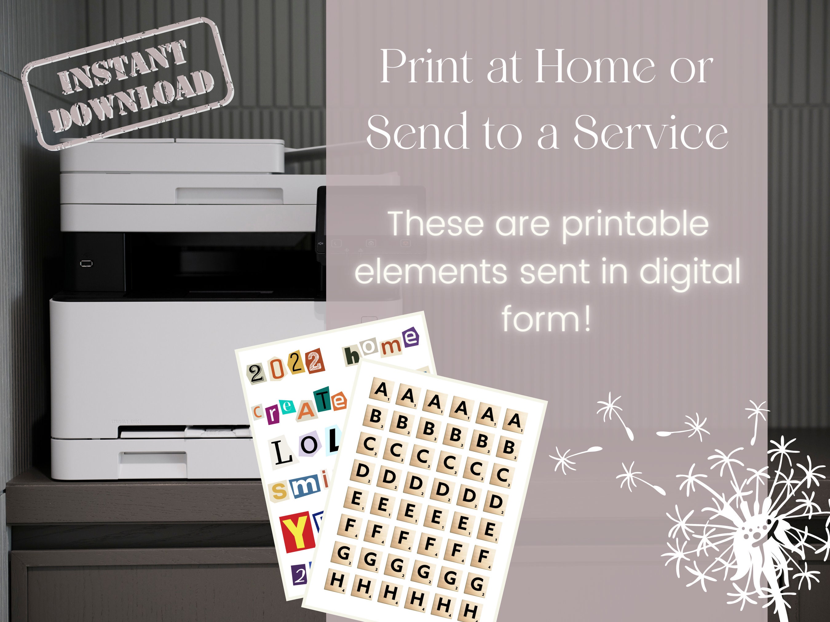 Printable Vision Board Elements, Print and Cut Magazine Cutout Letters ...