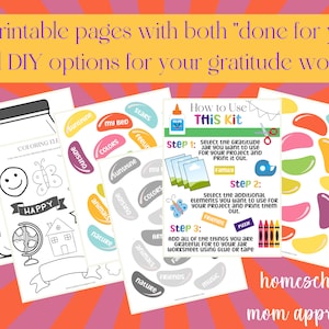 Gratitude Jar Craft Kit for Kids: Printable Activity (digital Download ...