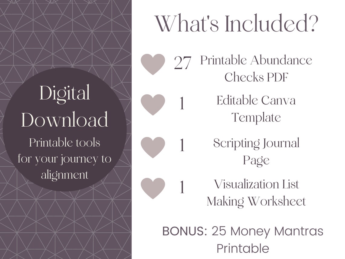 Printable Manifestation Abundance Checks and Canva Editable Abundance ...