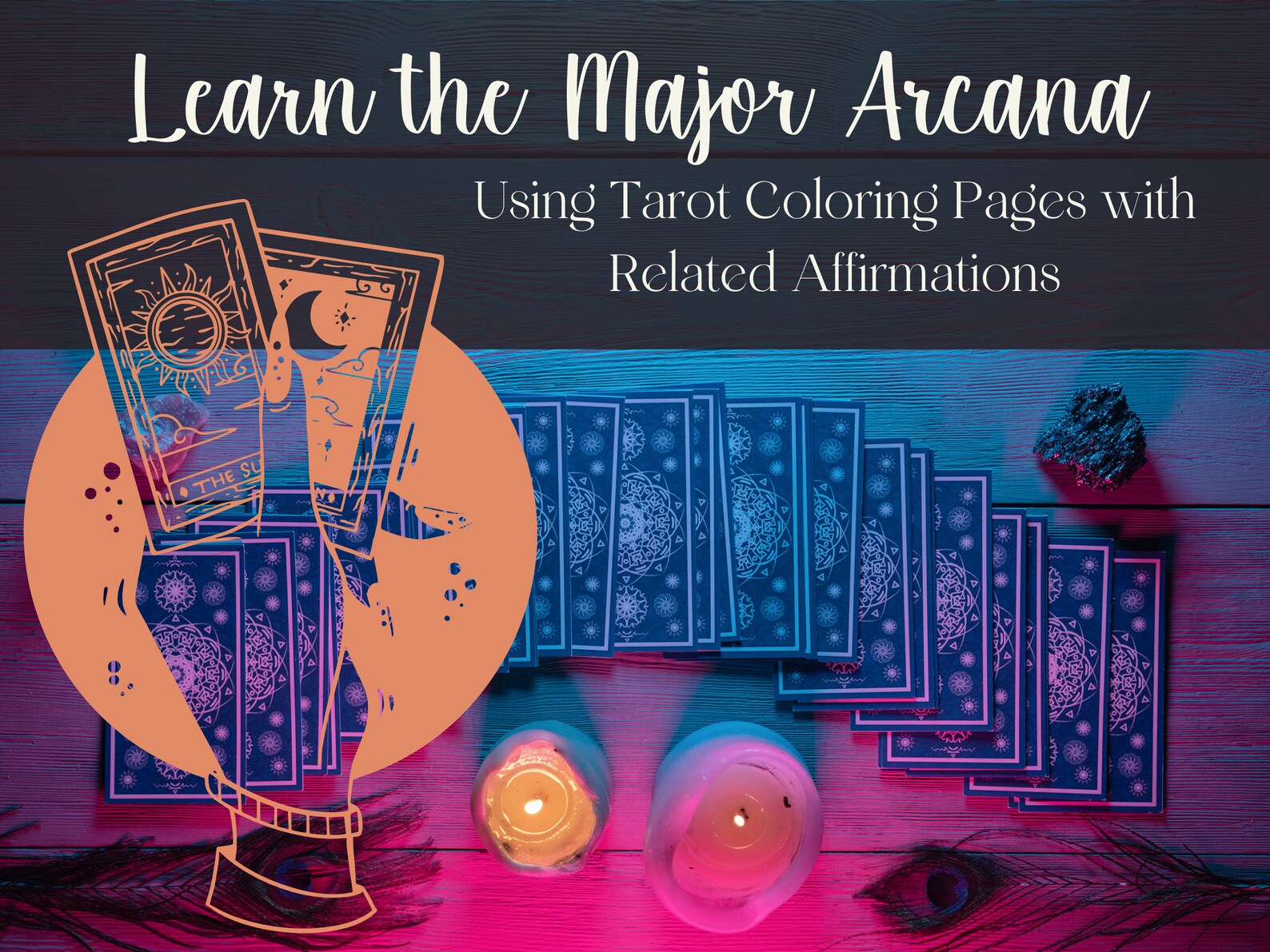 Tarot Affirmation Printable Coloring Book, Major Arcana Tarot Coloring ...