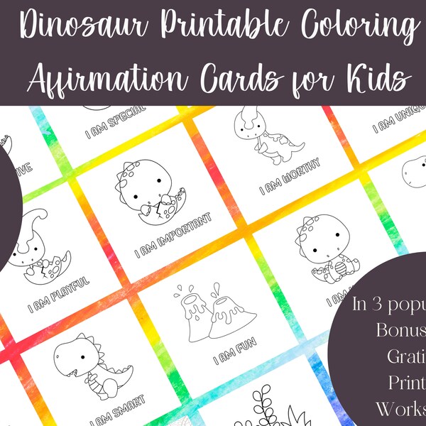 Motivational Coloring Cards - Etsy