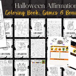 Halloween Coloring Pages, Halloween Affirmations, Halloween Printable ...