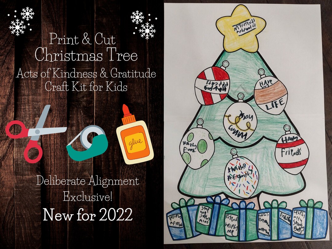 Printable Christmas Craft, Christmas Printable Acts of Kindness and ...