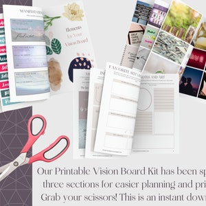 Printable Vision Board Kit, Download, Cut, and Print Elements for Your ...