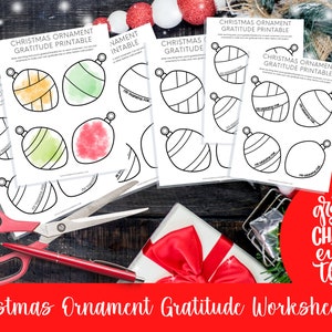 Printable Christmas Craft for Kids, Christmas Ornament Craft, Gratitude ...