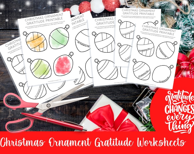 Printable Christmas Craft for Kids, Christmas Ornament Craft, Gratitude ...