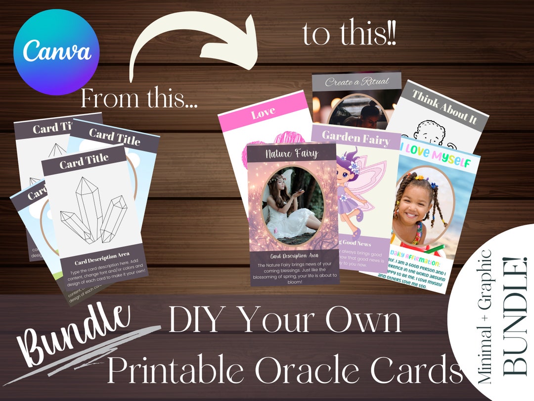 Oracle Card Template Bundle Create And Print Your Own Oracle Cards 2