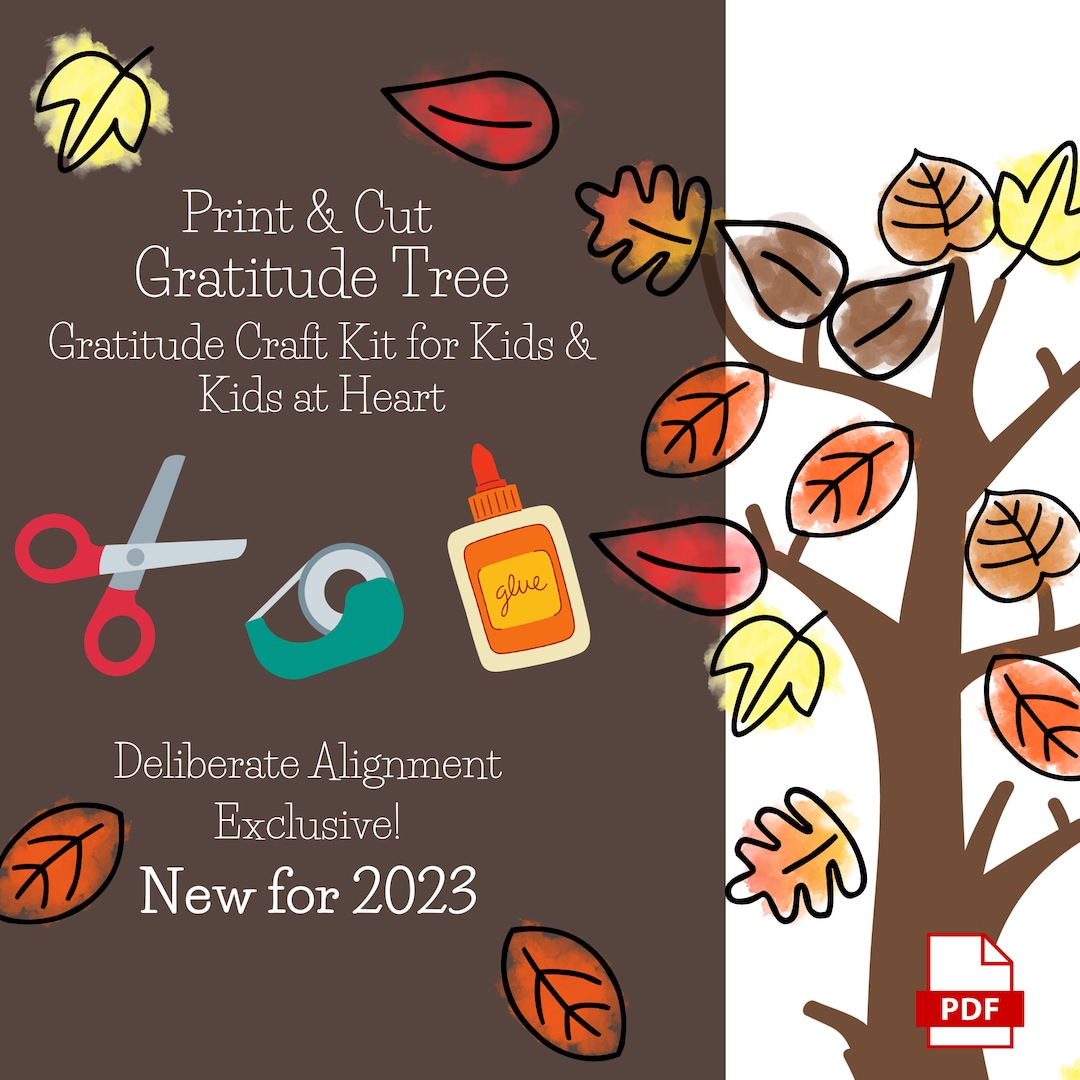 Printable Gratitude Tree Craft Kit, Fall Craft for Kids, Fall Gratitude ...