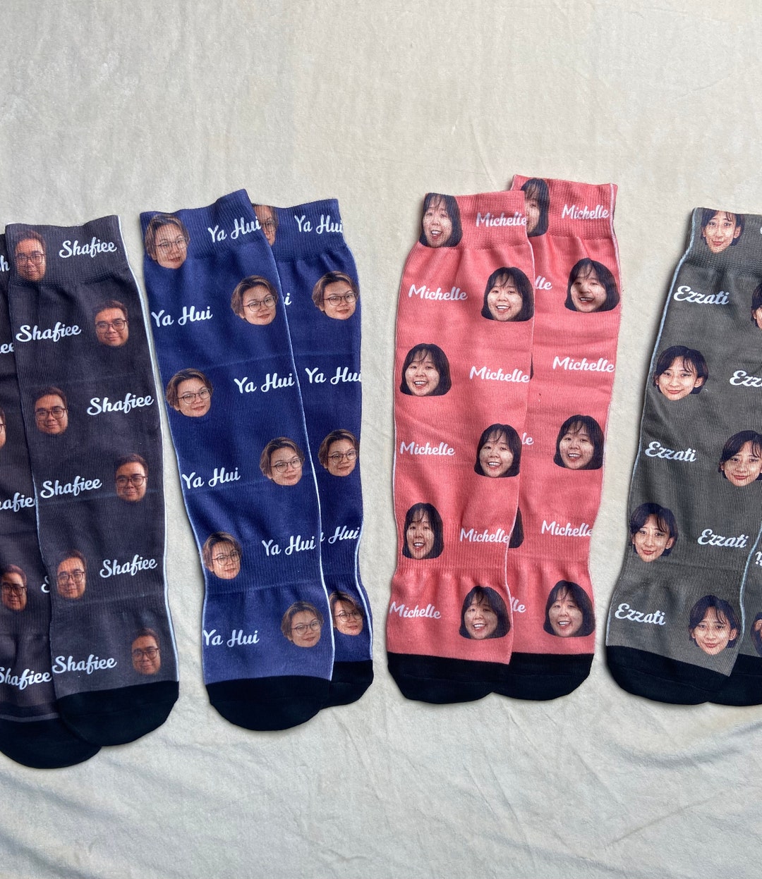 Custom Face Socks/ 1-3 Face on Socks /custom Photo Socks/ Personalize ...