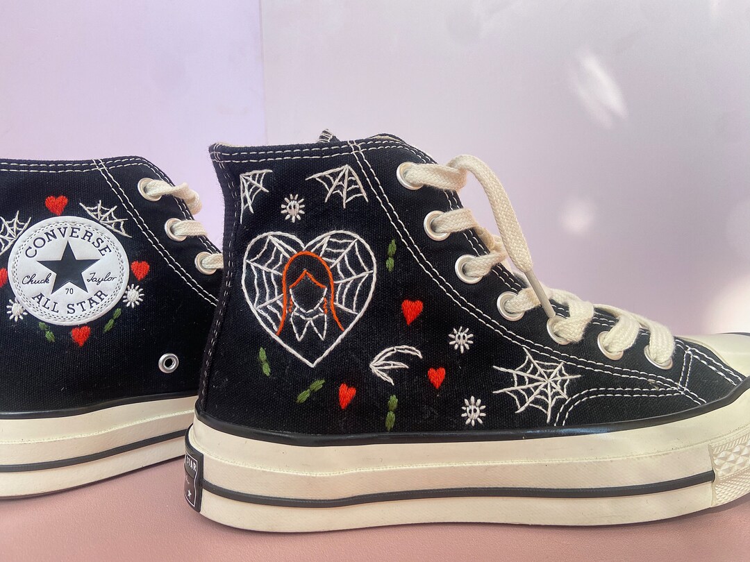 Custom Converse Shoes/ Embroidered High Top Converse Custom / Gift ...