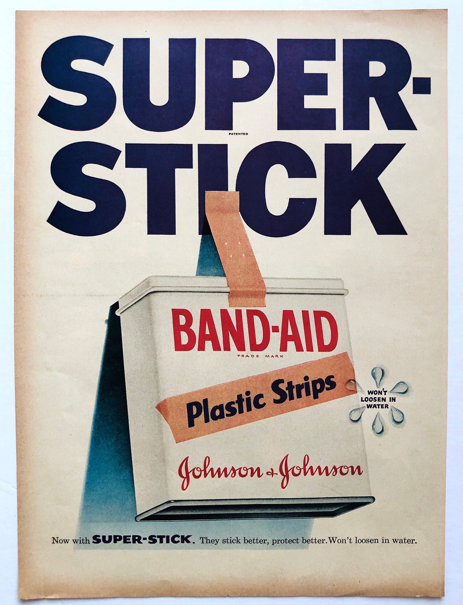 Rare 1955 Band-aid Original Magazine Advertisement. Original Vintage ...