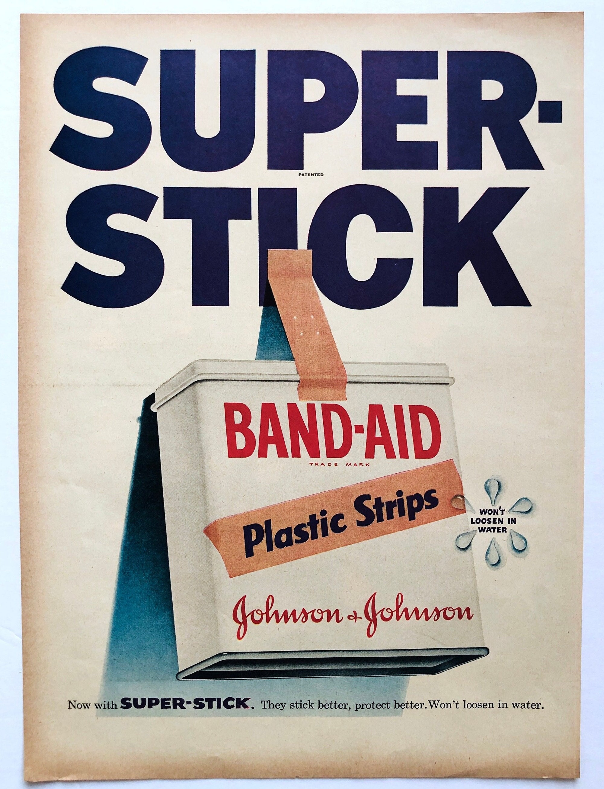Rare 1955 Band-aid Original Magazine Advertisement. Original Vintage ...
