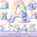 Cute Unicorn Alphabet A-Z Number 0-9 Bundle, Unicorn Alphabet Clipart ...