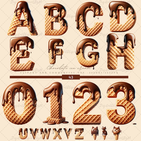 Ice Cream Letters - Etsy