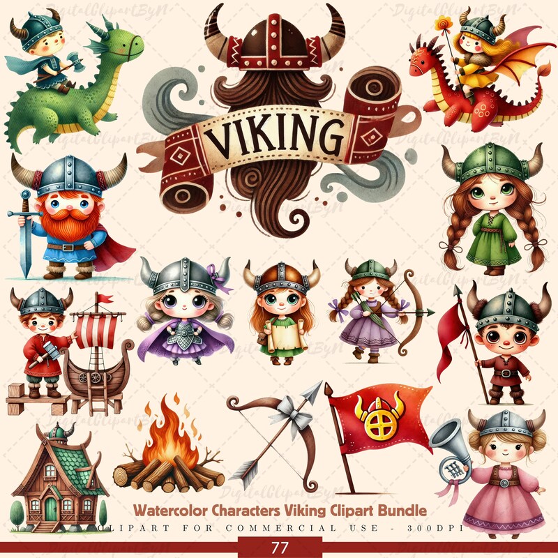 Viking Clipart - Etsy