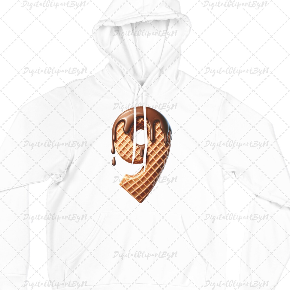 Chocolate Wafer Ice Cream Alphabet A-Z Number 0-9 Bundle Clipart , Ice ...