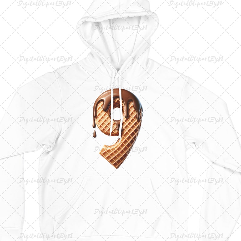 Chocolate Wafer Ice Cream Alphabet A-Z Number 0-9 Bundle Clipart , Ice ...