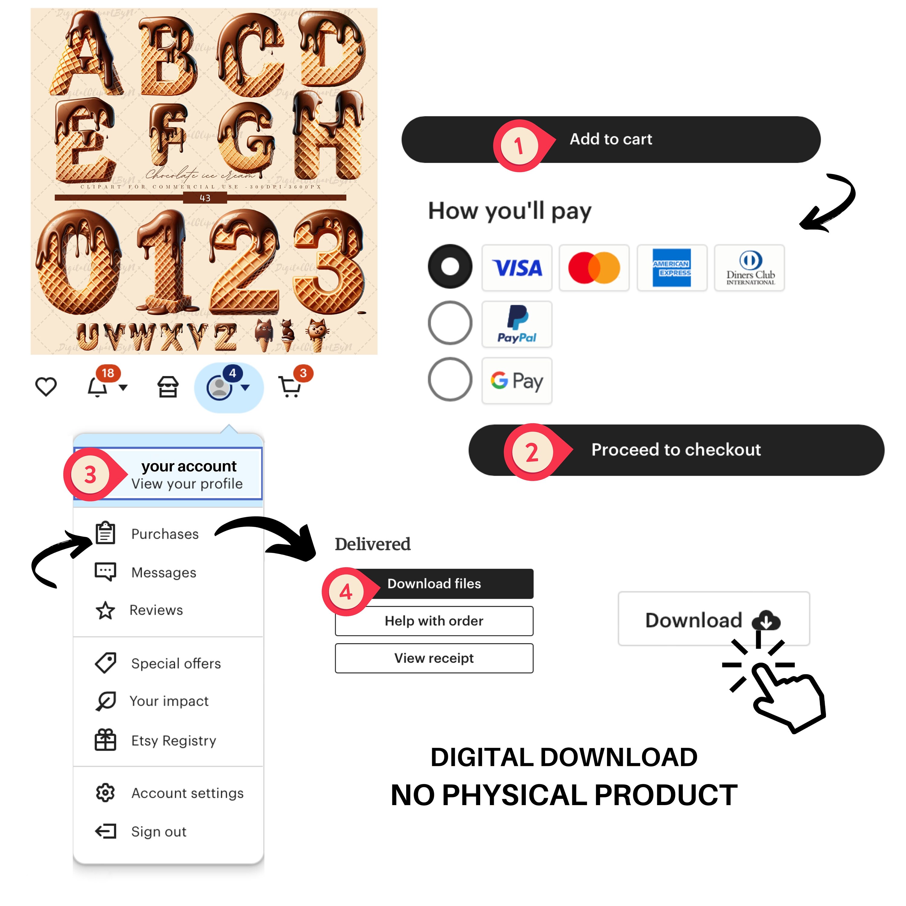 SUSHI Food Alphabet A-Z Number 0-9 Bundle Clipart , SUSHI Alphabet ...