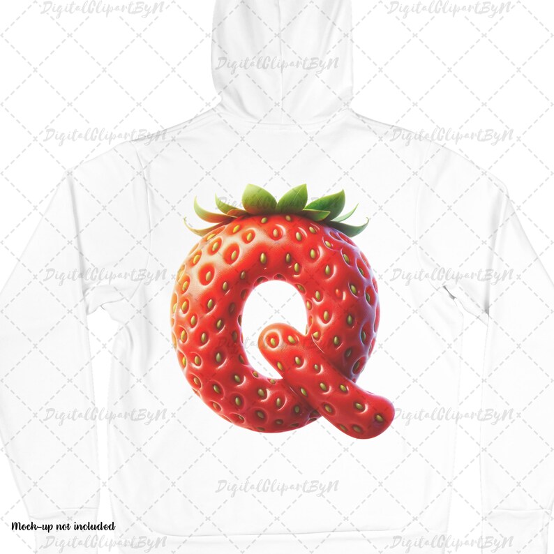 Strawberry Alphabet A-Z Number 0-9 Bundle Clipart , Fruit Alphabet ...