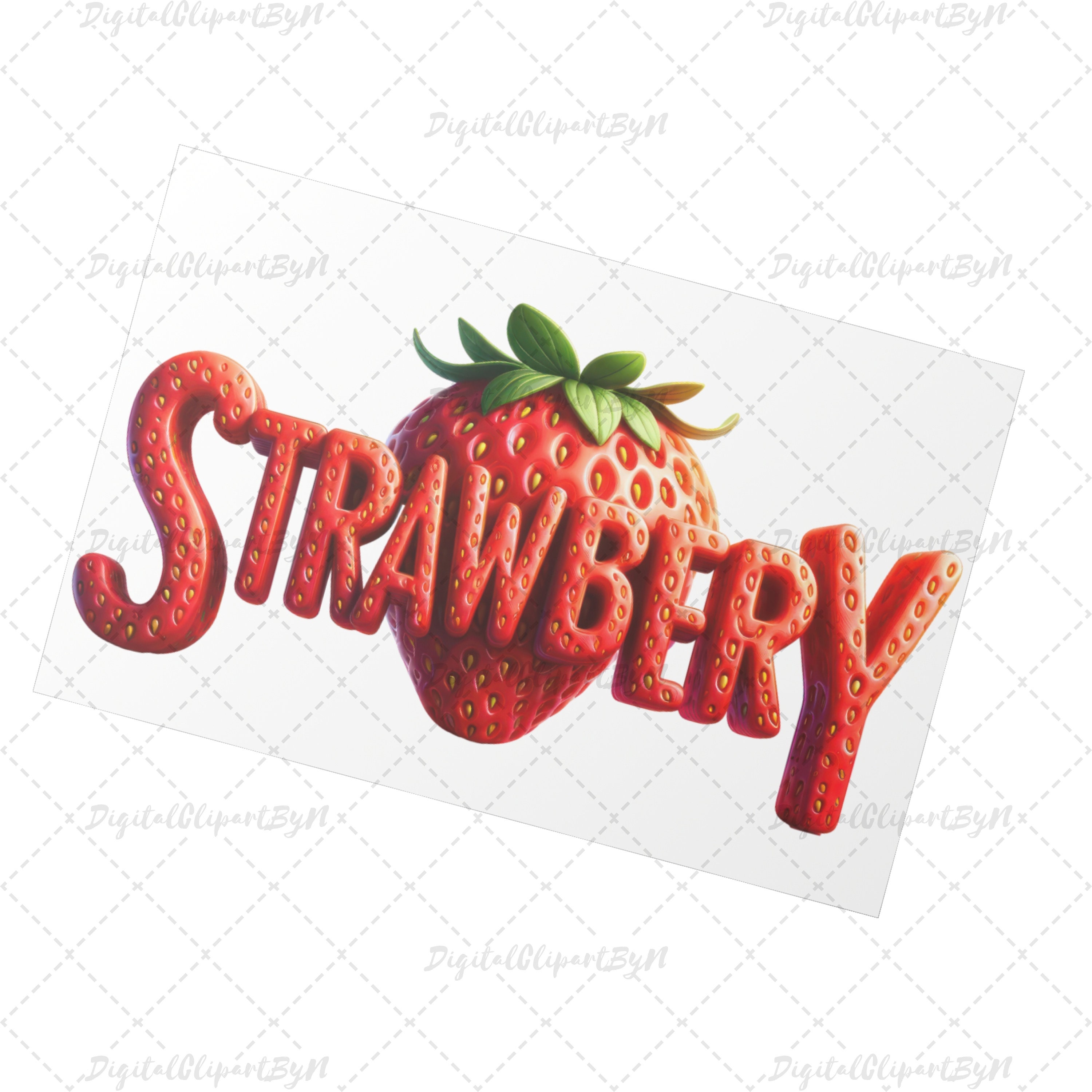 Strawberry Alphabet A-Z Number 0-9 Bundle Clipart , Fruit Alphabet ...