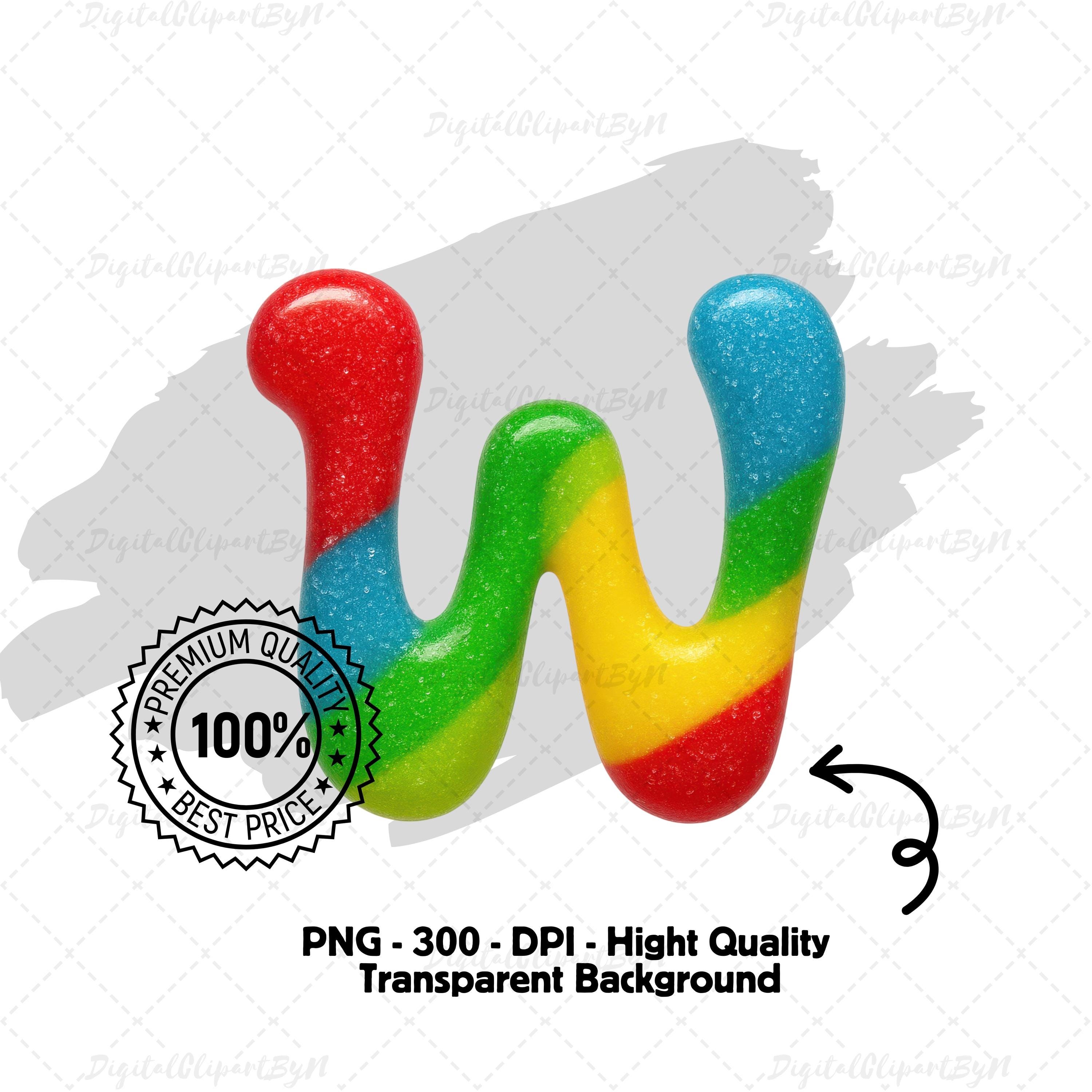 Gummy Candy Alphabet & Numbers PNG – Colorful Jelly Letters A-Z 0-9 ...