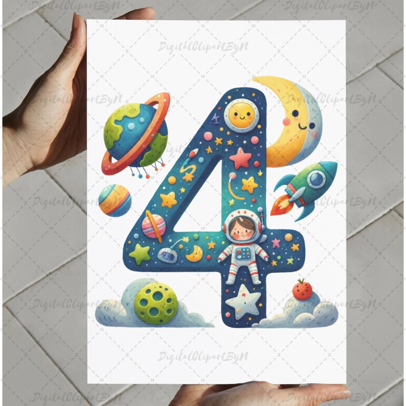 Watercolor Space Alphabet A-Z Number 0-9 Bundle, Space Alphabet Clipart ...