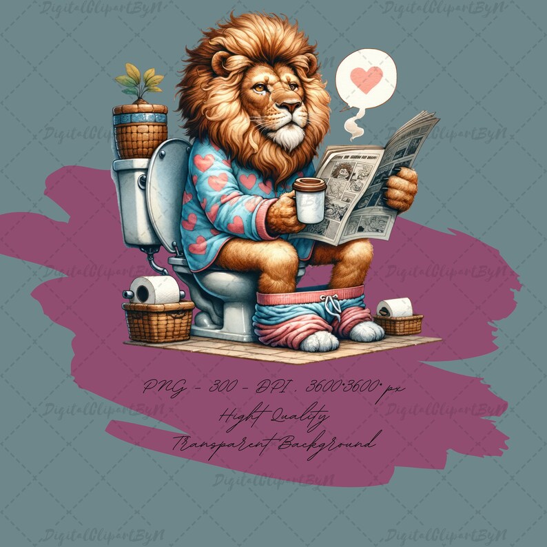 Whimsical Cartoon Art and Funny Animal Clipart ,digital Art Print for ...