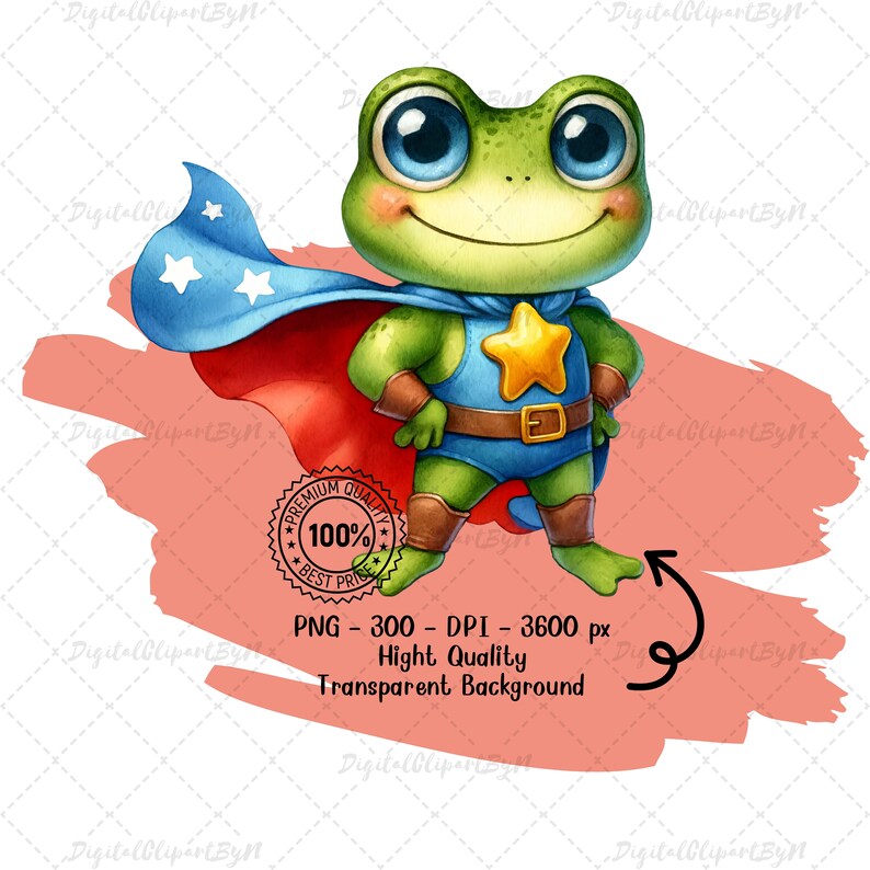 Adorable Superhero Animal Clipart Set L Perfect for Children's Decor ...