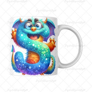 Colorful Fuzzy Dragon Alphabet A-Z Number 0-9 Bundle , Colorful Dragon ...