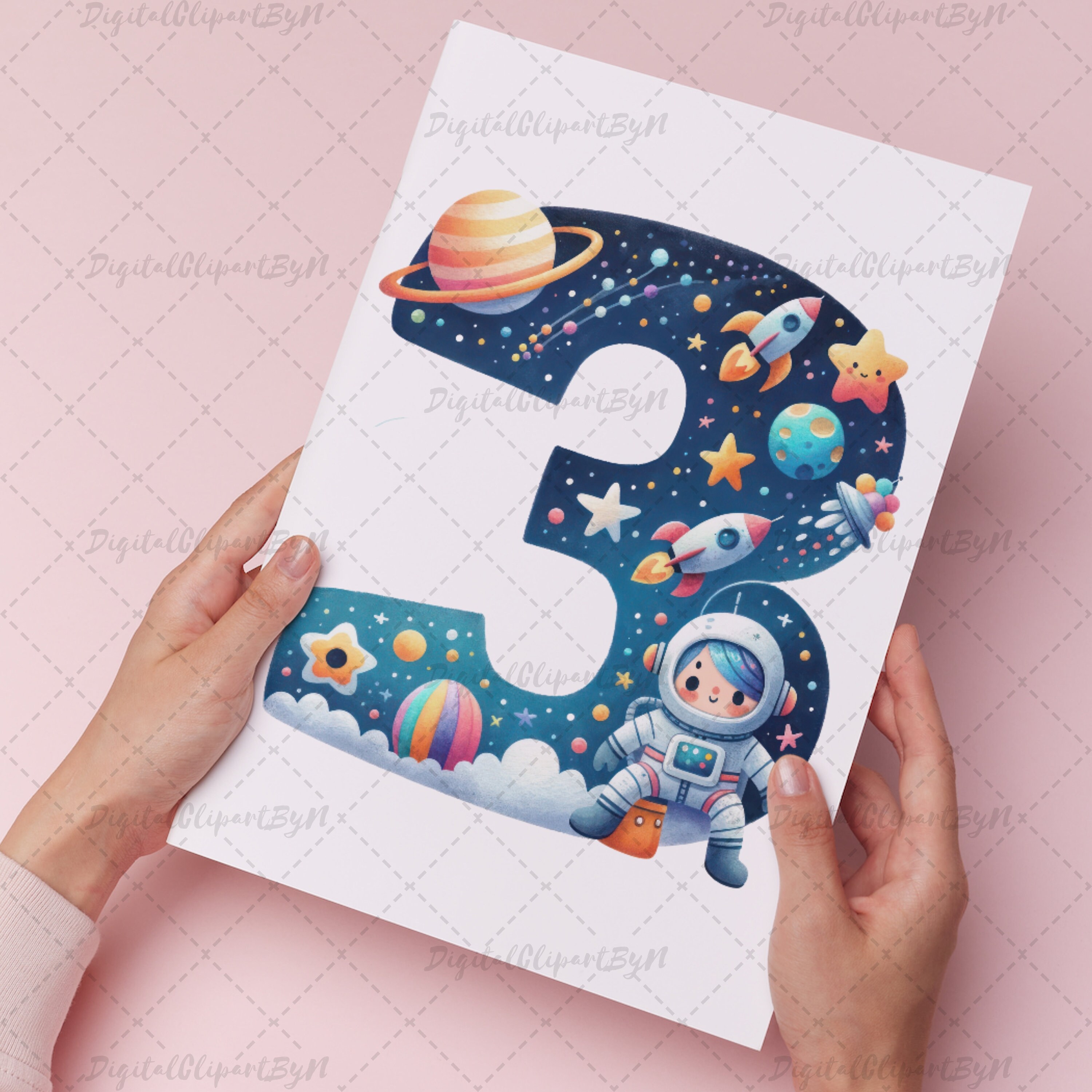 Watercolor Space Alphabet A-Z Number 0-9 Bundle, Space Alphabet Clipart ...