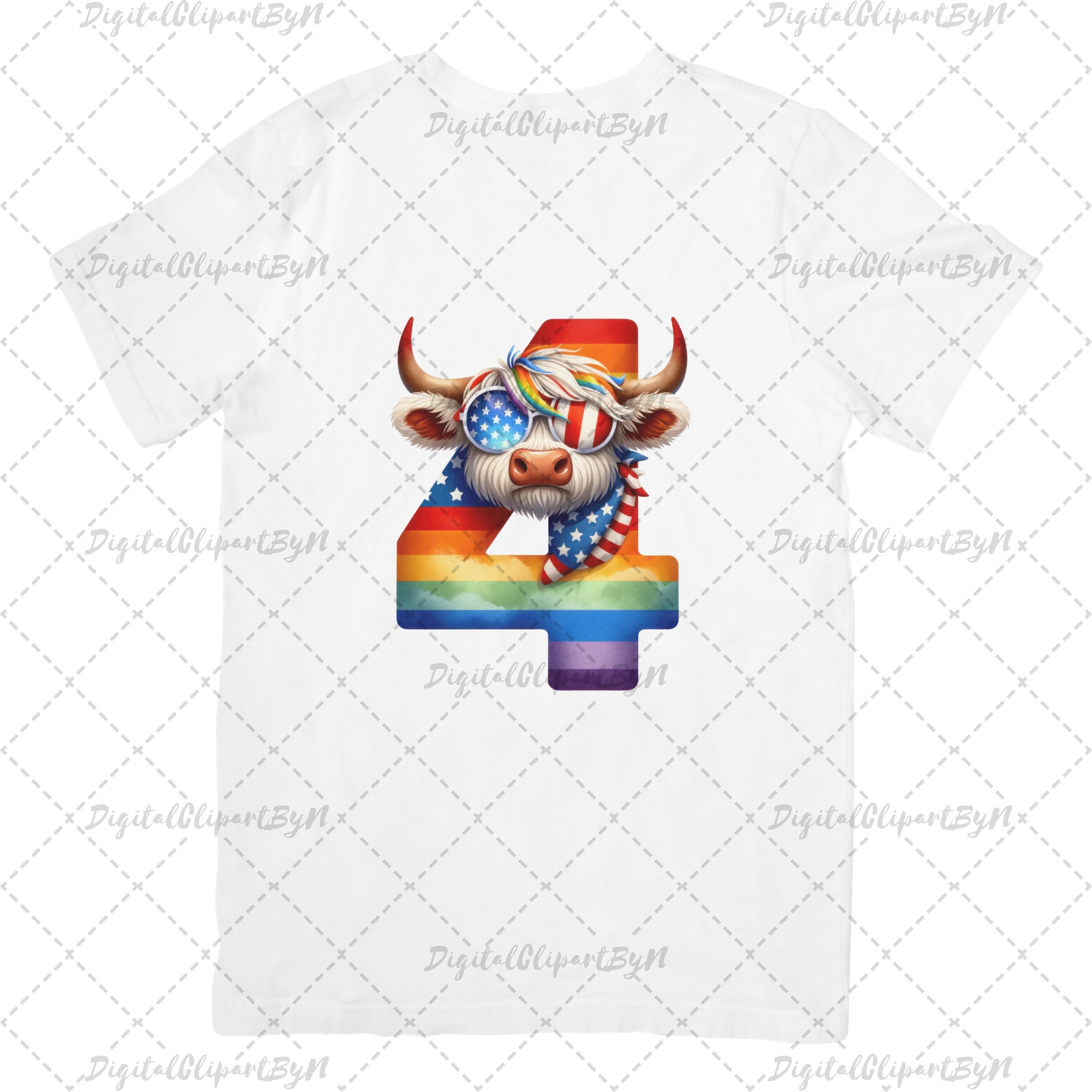 US Independence Day, LGBTQ Pride Flag, Highland Cow Alphabet A-Z Number ...