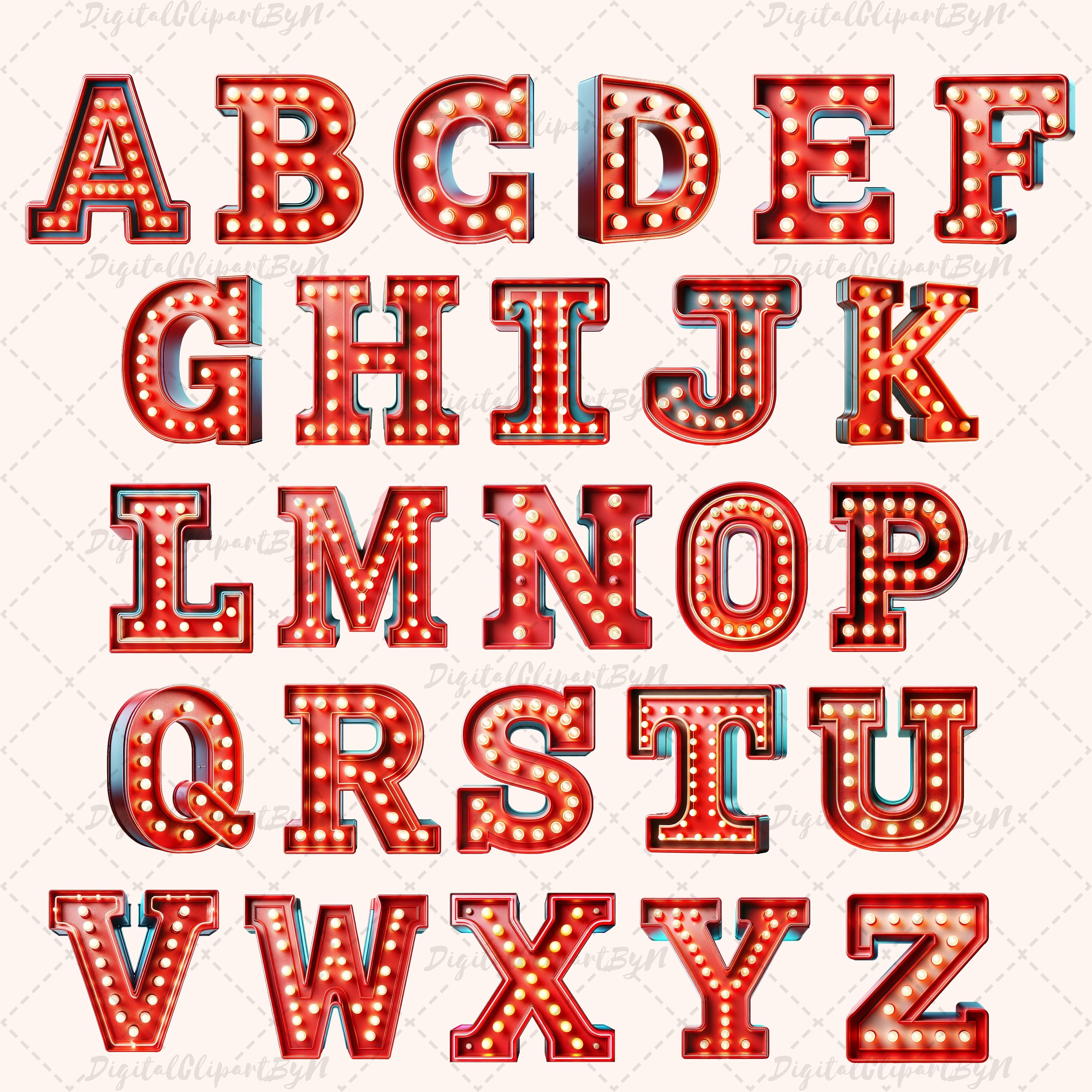 3D Carnival Alphabet A-Z Number 0-9 , Carnival Letter, Circus Nursery ...