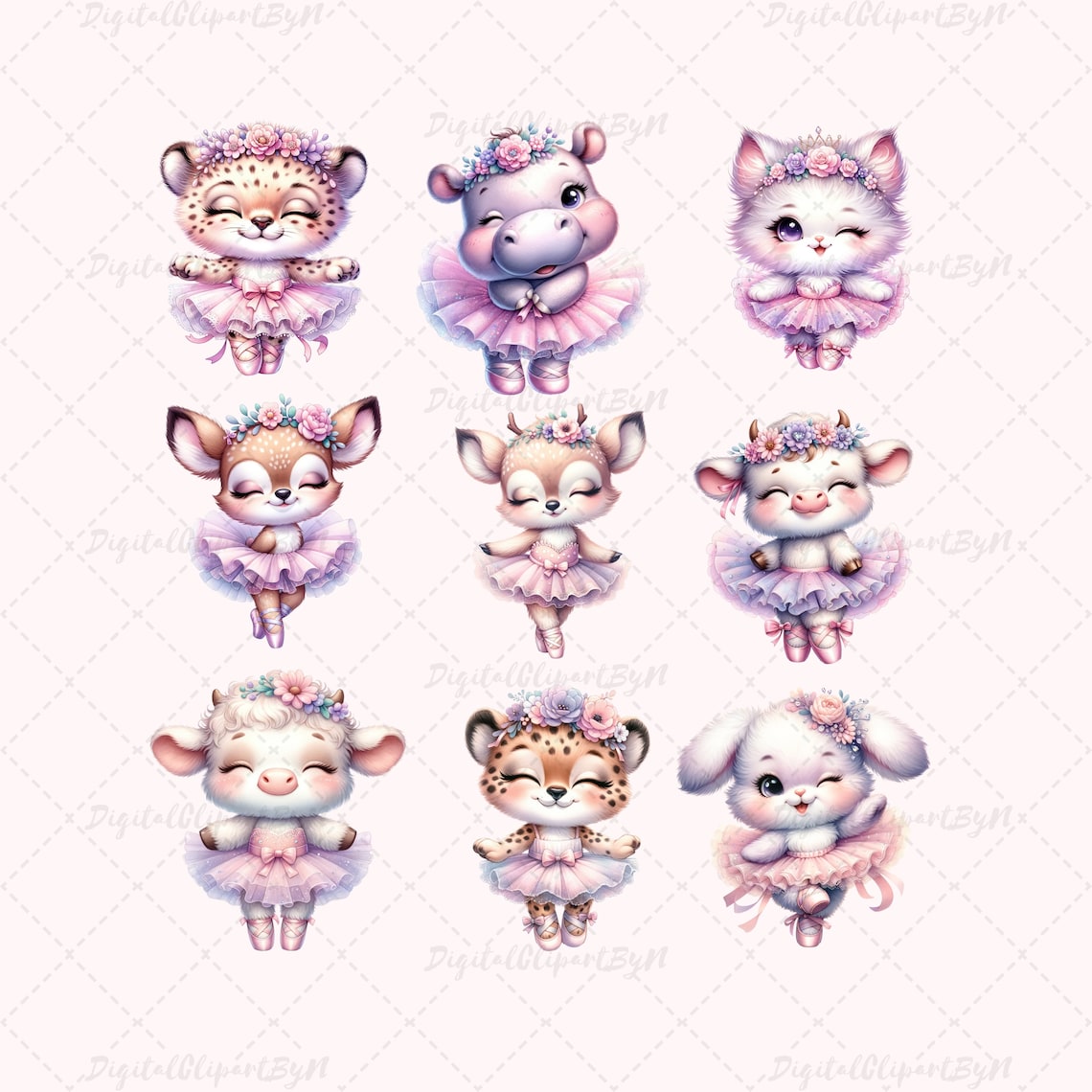 Tutu Cute Animal Ballerina Clipart Tutu Skirt Animals panda - Etsy