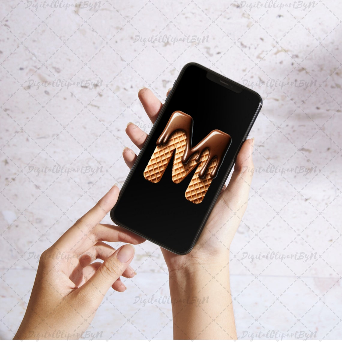 Chocolate Wafer Ice Cream Alphabet A-Z Number 0-9 Bundle Clipart , Ice ...