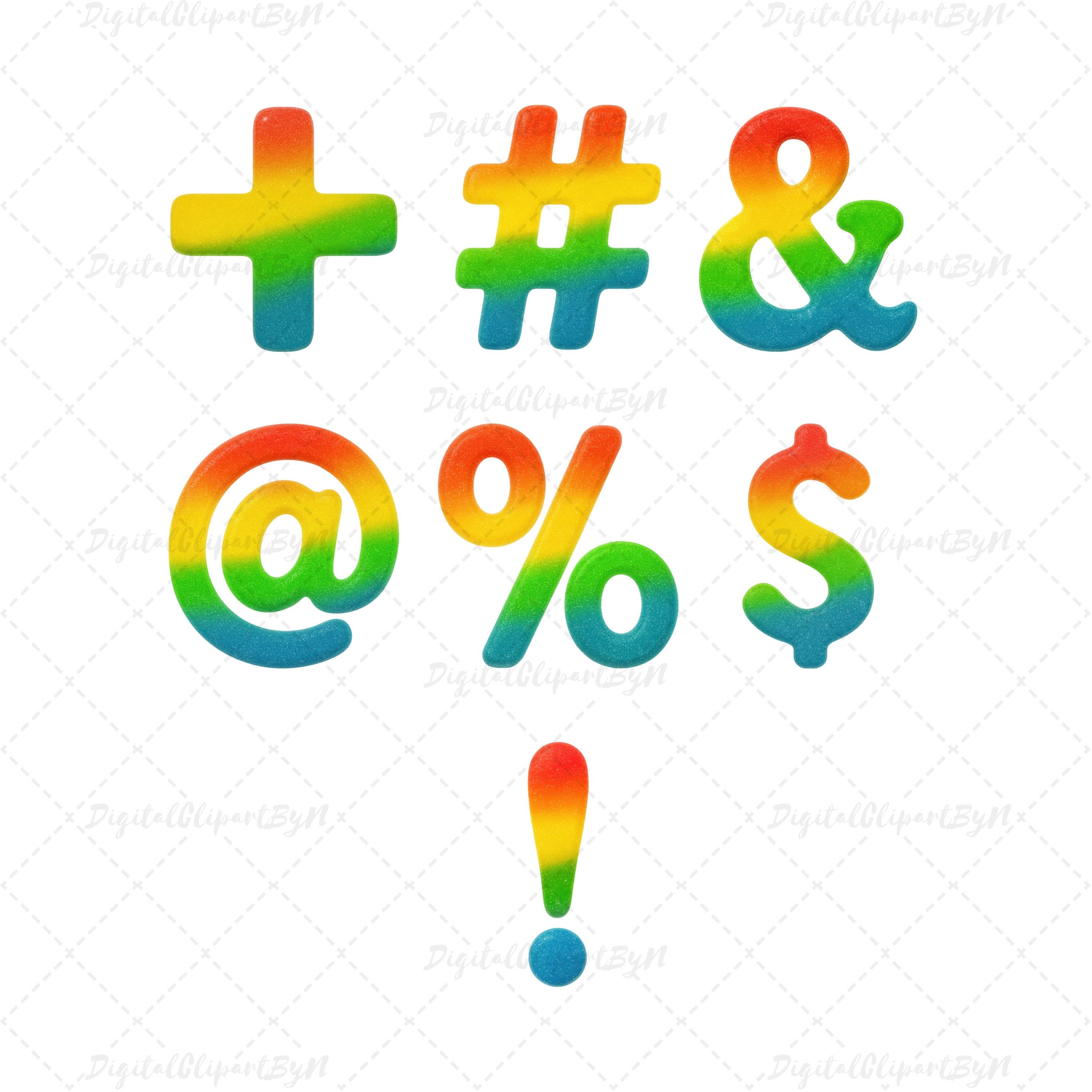 Gummy Candy Alphabet & Numbers PNG – Colorful Jelly Letters A-Z 0-9 ...
