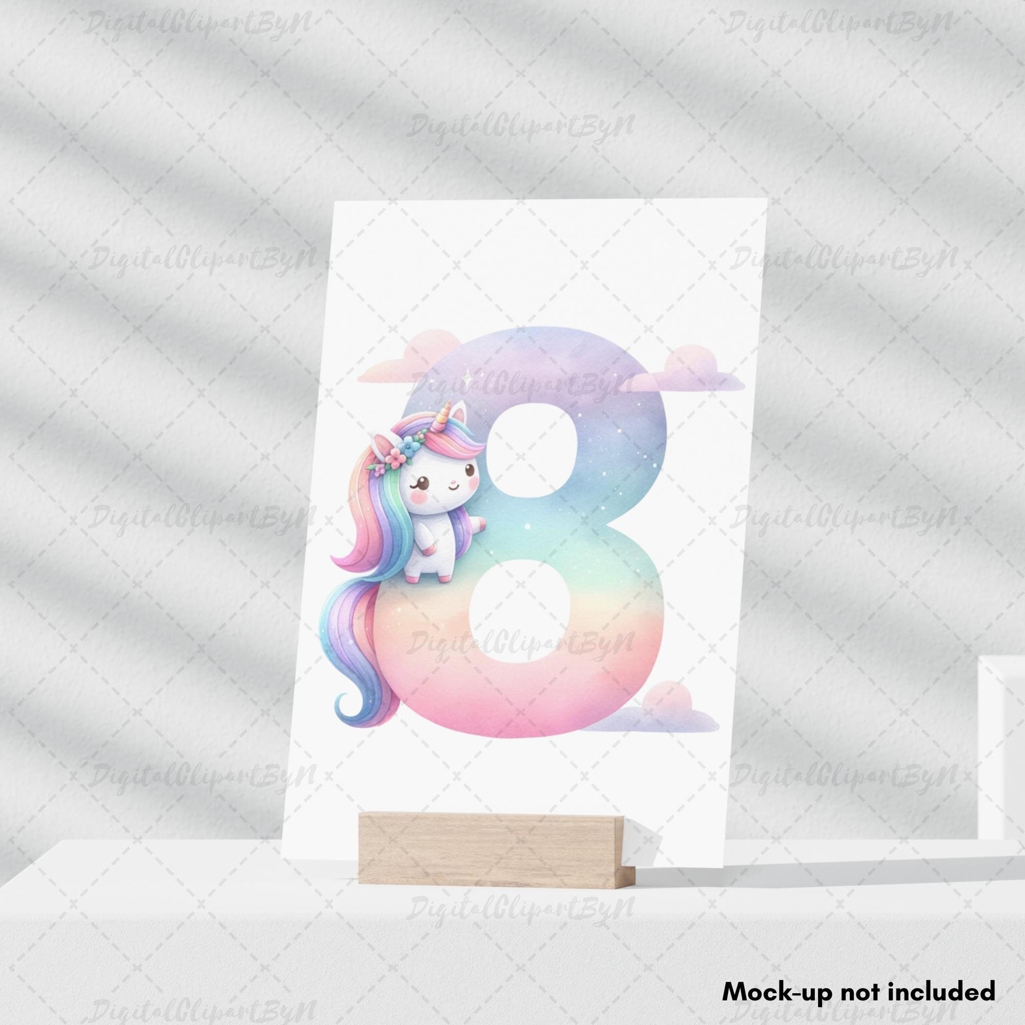 Cute Unicorn Alphabet A-Z Number 0-9 Bundle, Unicorn Alphabet Clipart ...