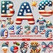 American 4th of July Clipart Alphabet A-Z Number 0-9 Bundle ...