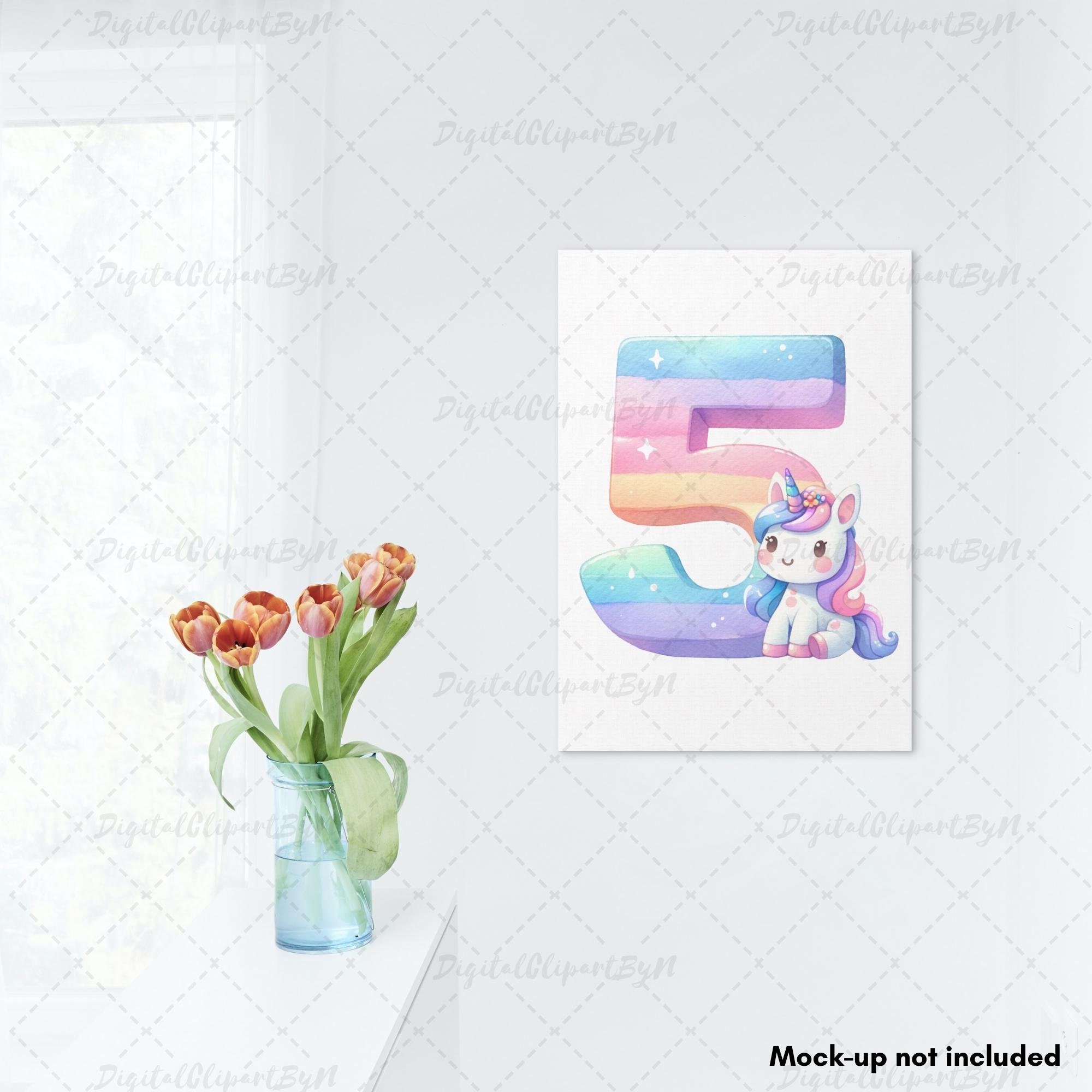 Cute Unicorn Alphabet A-Z Number 0-9 Bundle, Unicorn Alphabet Clipart ...