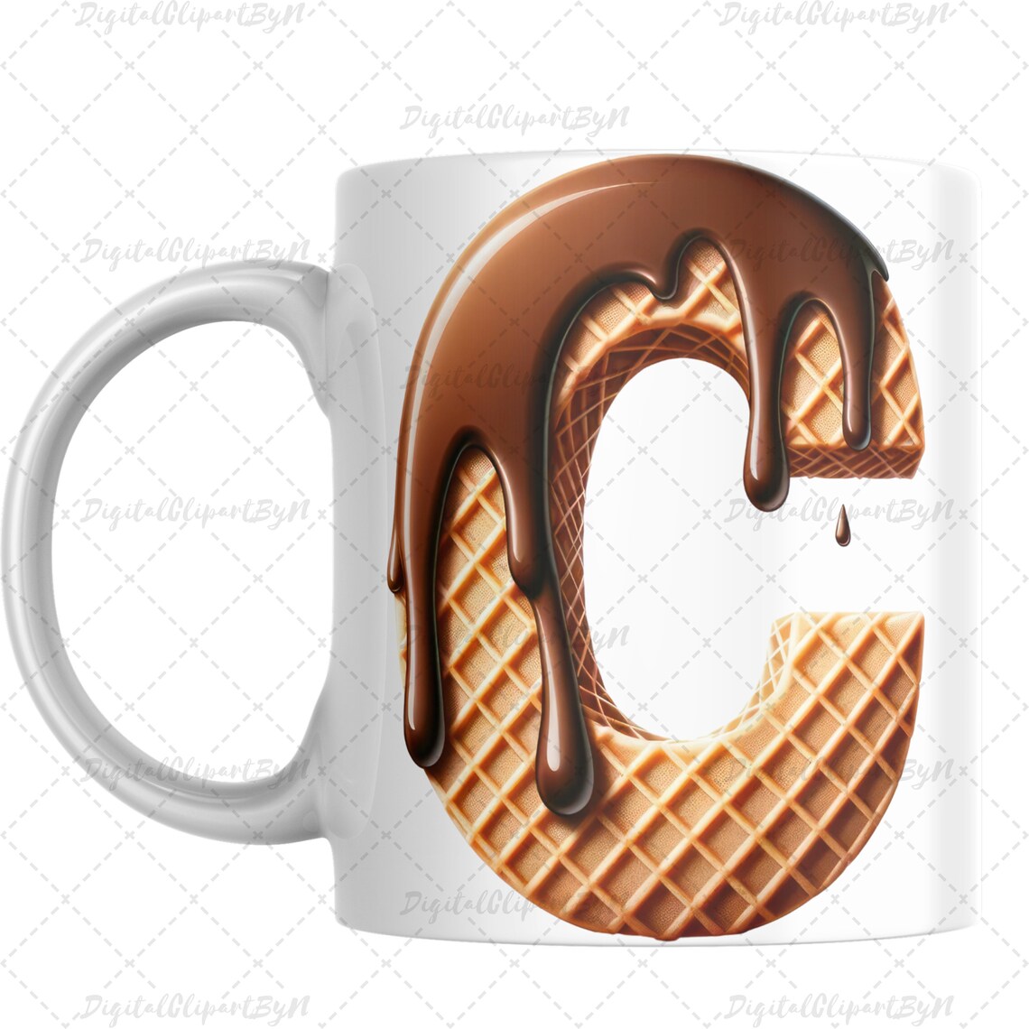 Chocolate Wafer Ice Cream Alphabet A-Z Number 0-9 Bundle Clipart , Ice ...