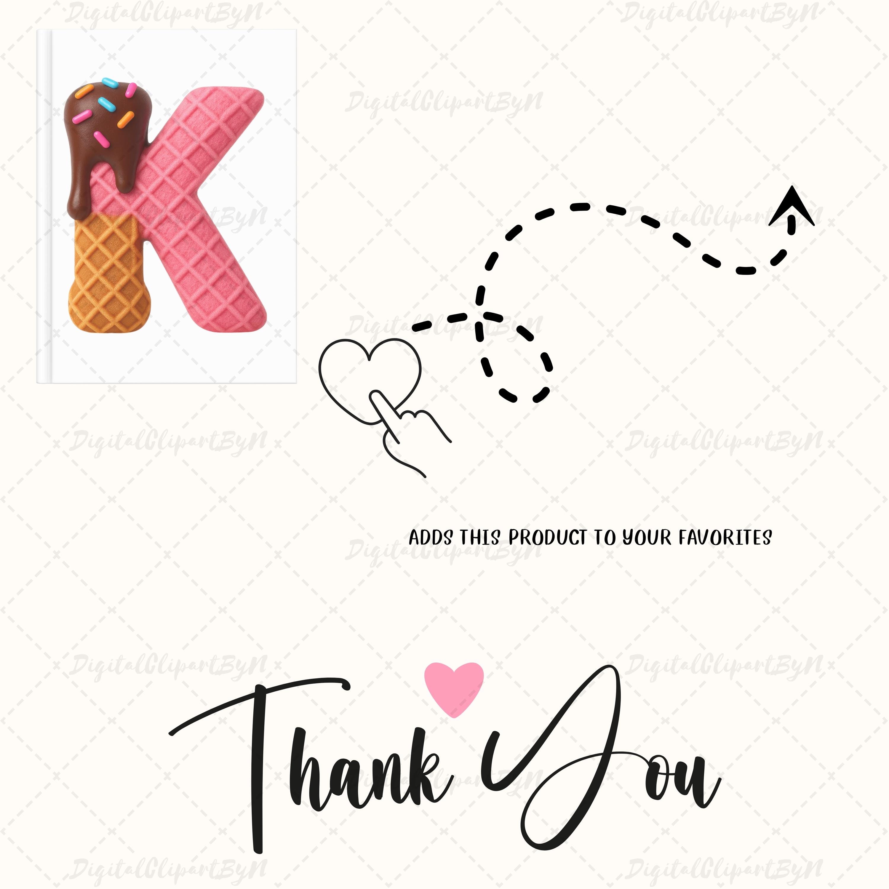 Ice Cream Alphabet Clipart A-Z 0-9 – Chocolate Drip Letters and Numbers ...