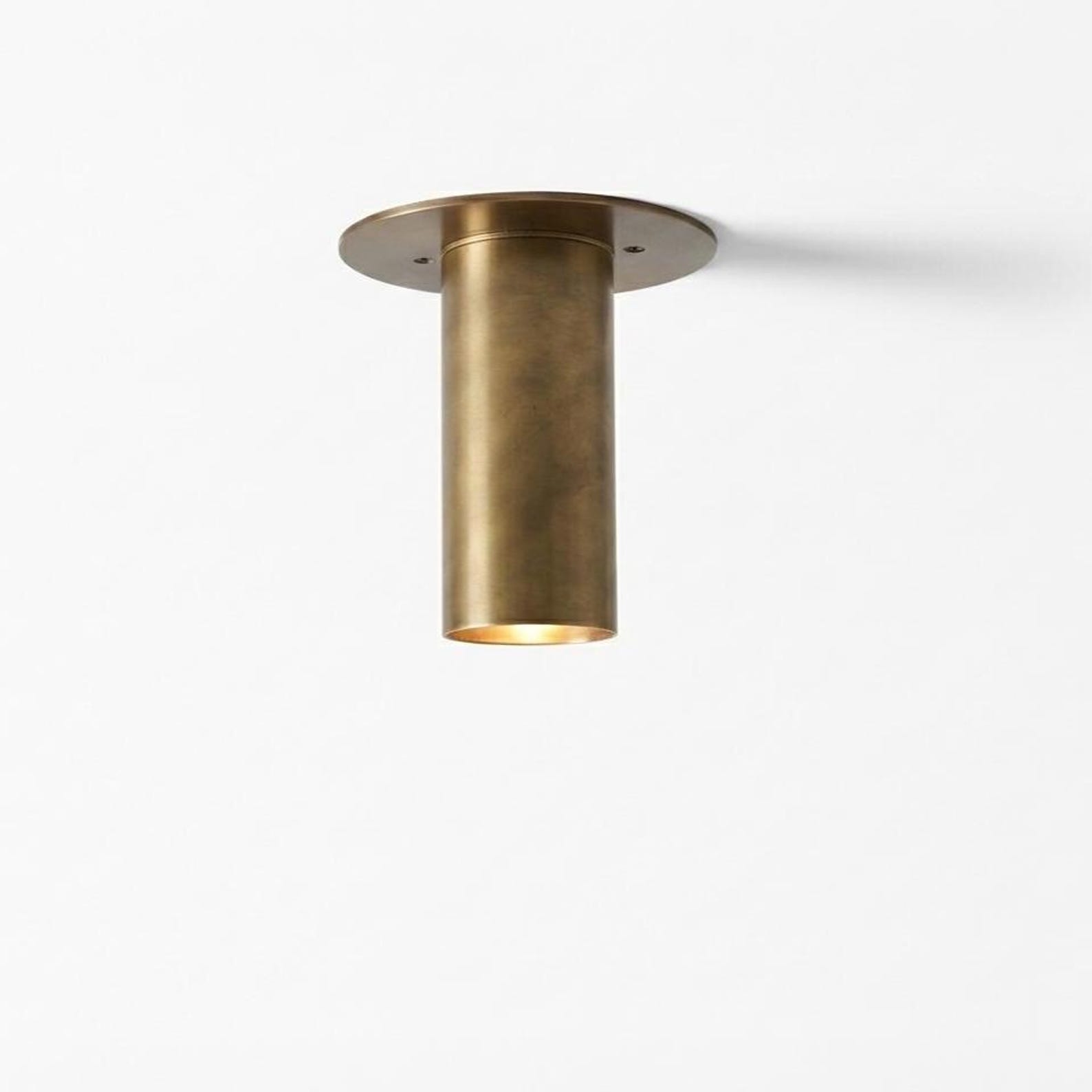 Minimalist Brass Spotlight - Industrial Ceiling Light - Modern Surface ...