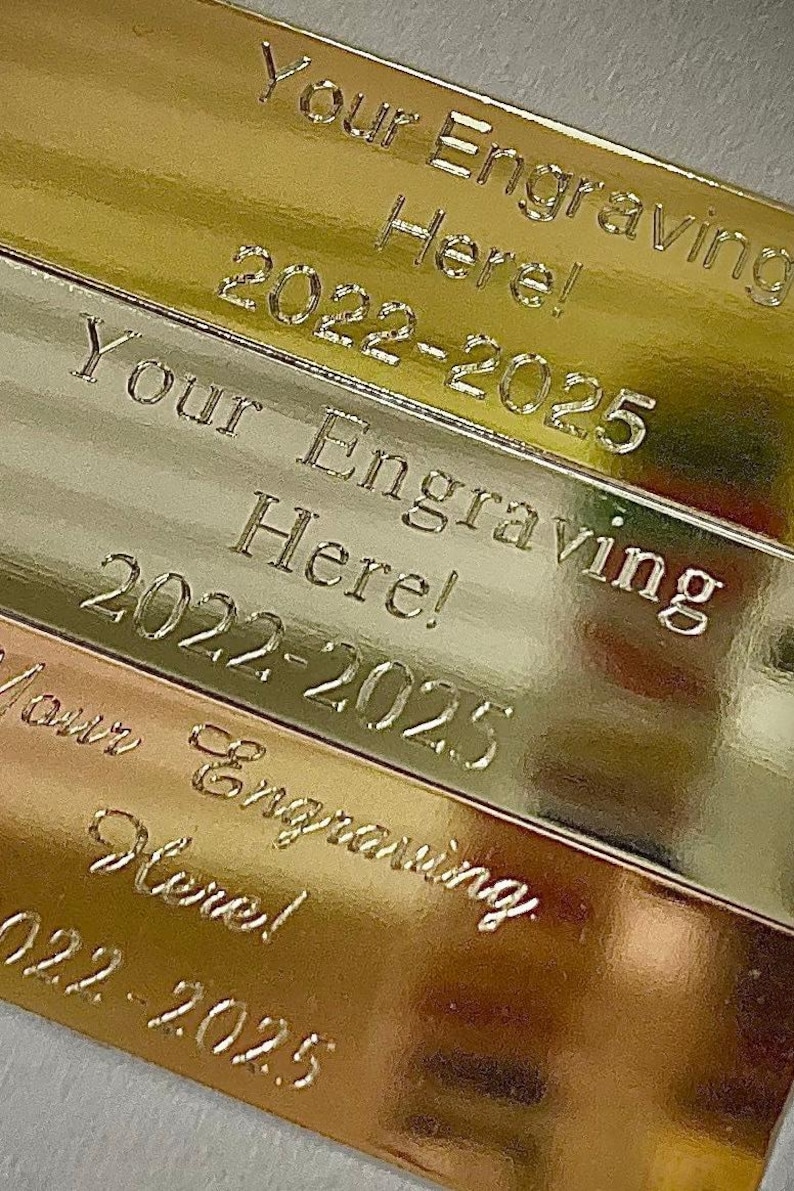 Engraved Aluminum Name Plate: 50x15mm, Multiple Colors - Etsy UK