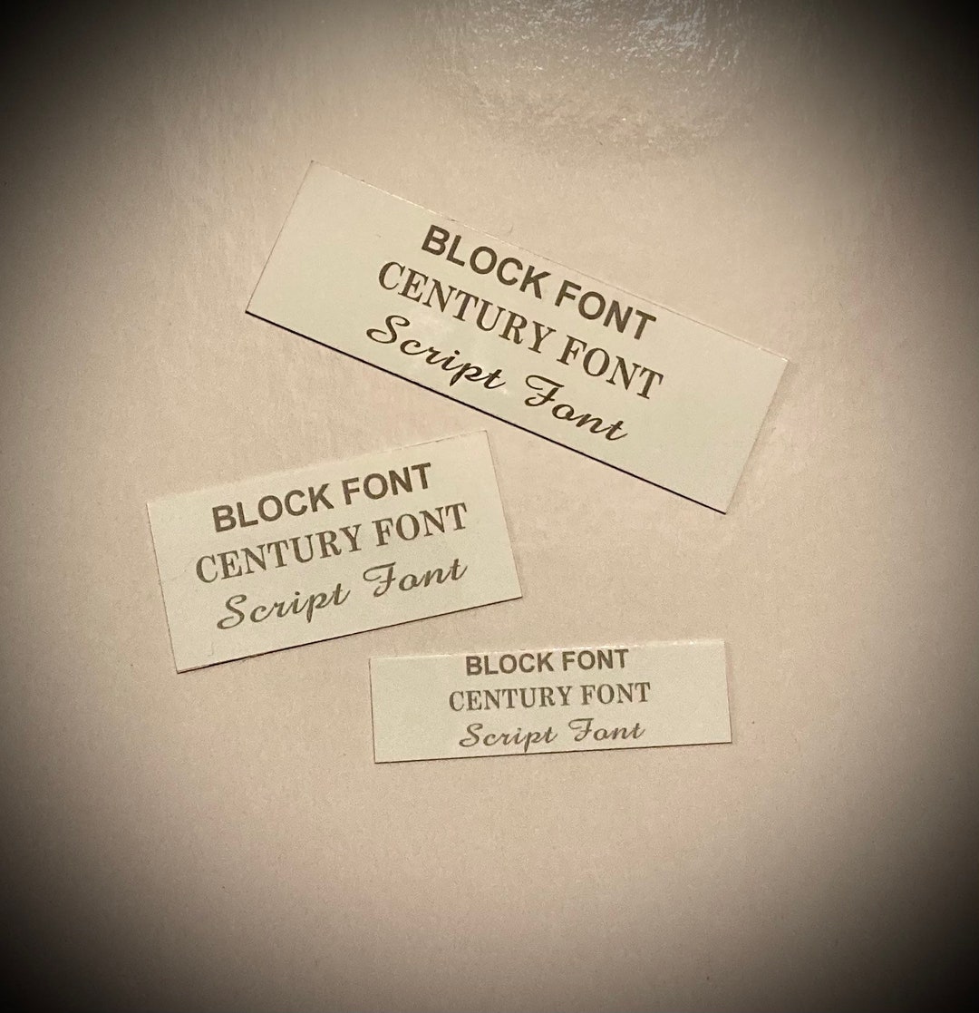 Personalised White Trophy Engraving Plate 50mm X 15mm, 60x25mm or 70x25mm - Etsy