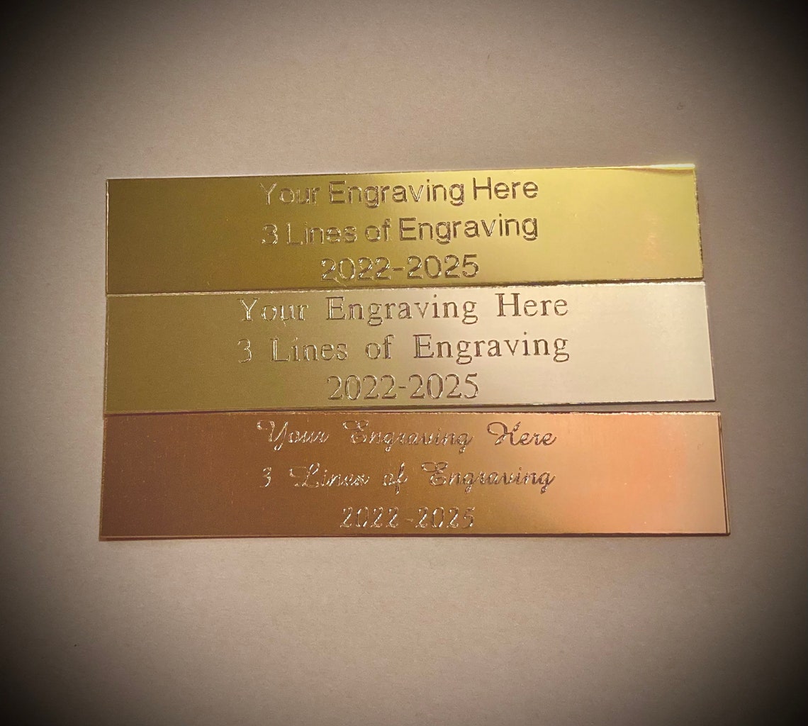 Personalised Trophy Engraving Plate 70mm X 15mm - Etsy
